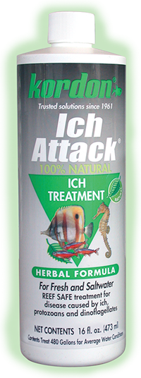 Kordon Ich Attack 100% Natural Ich Treatment: 4oz, 16oz – Aqua Market